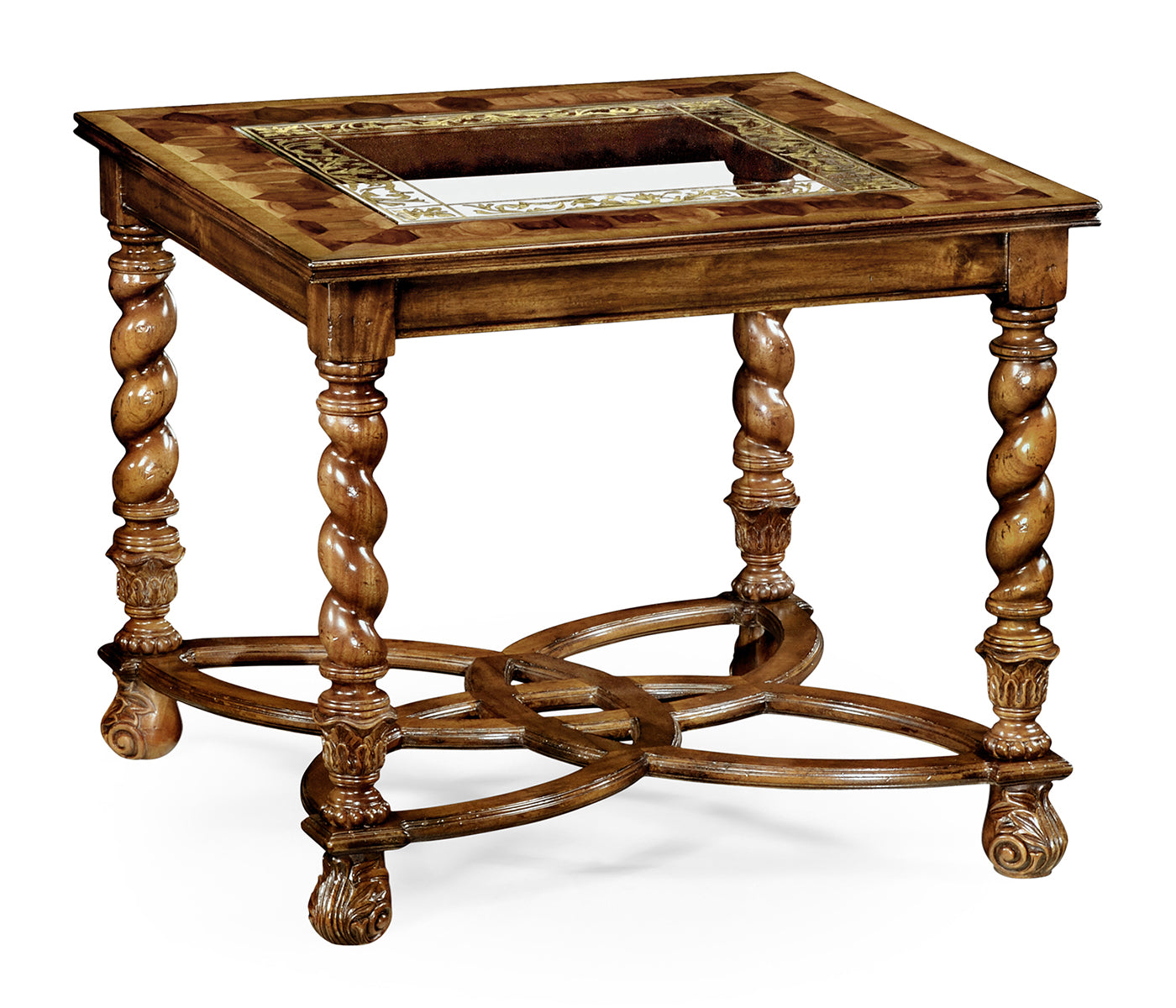 Windsor Collection - Oyster & églomisé side table (24") – Al Rugaib Furniture
