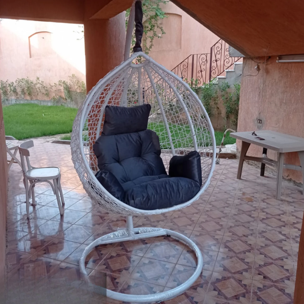 Hanging Chair in White from Miden Home OS-TOK-018-W – Al Rugaib Furniture