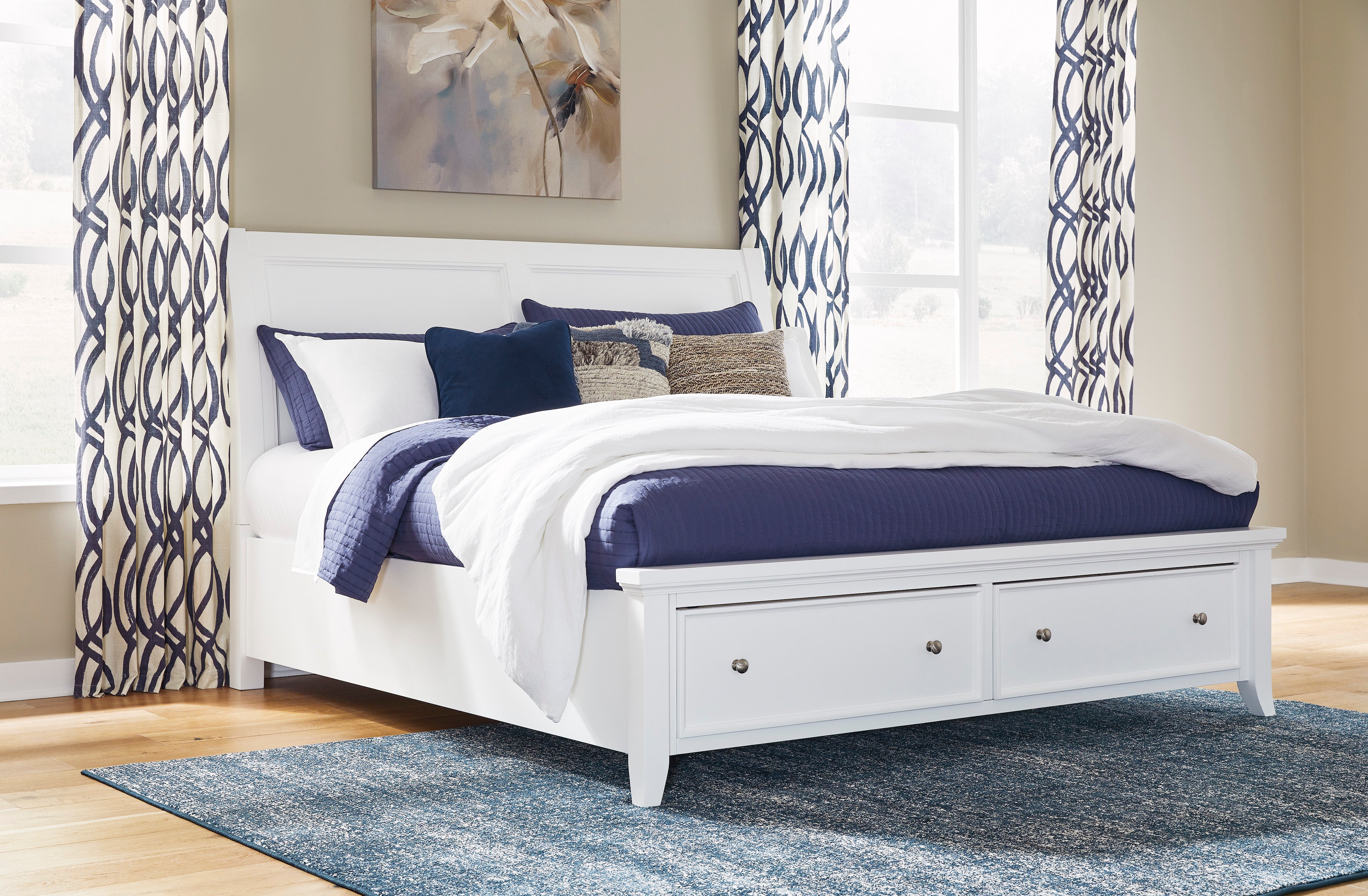 Trulani Queen Sleigh Storage Bed - Al Rugaib Furniture