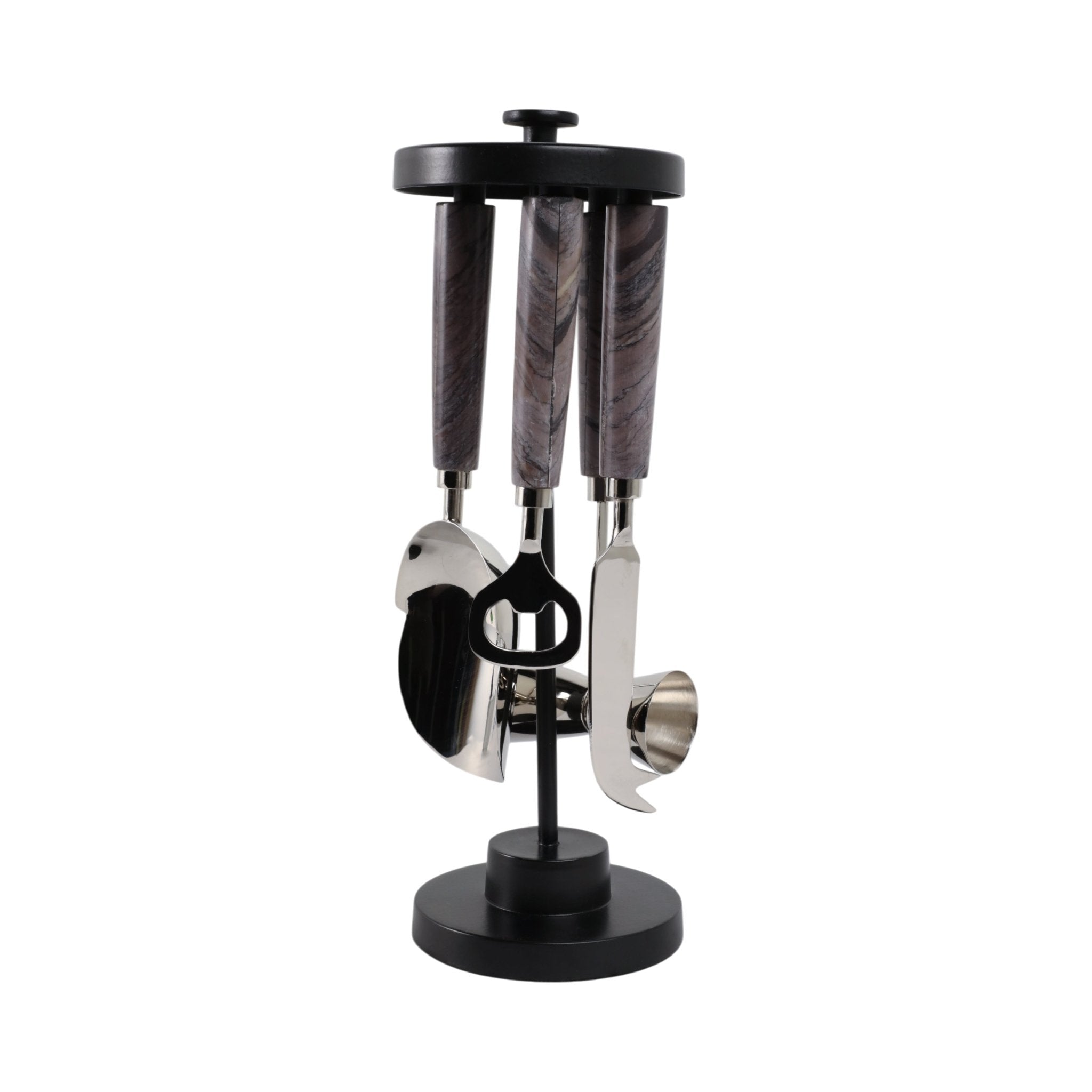 13" Guymon Black Bar Tool Set - Al Rugaib Furniture