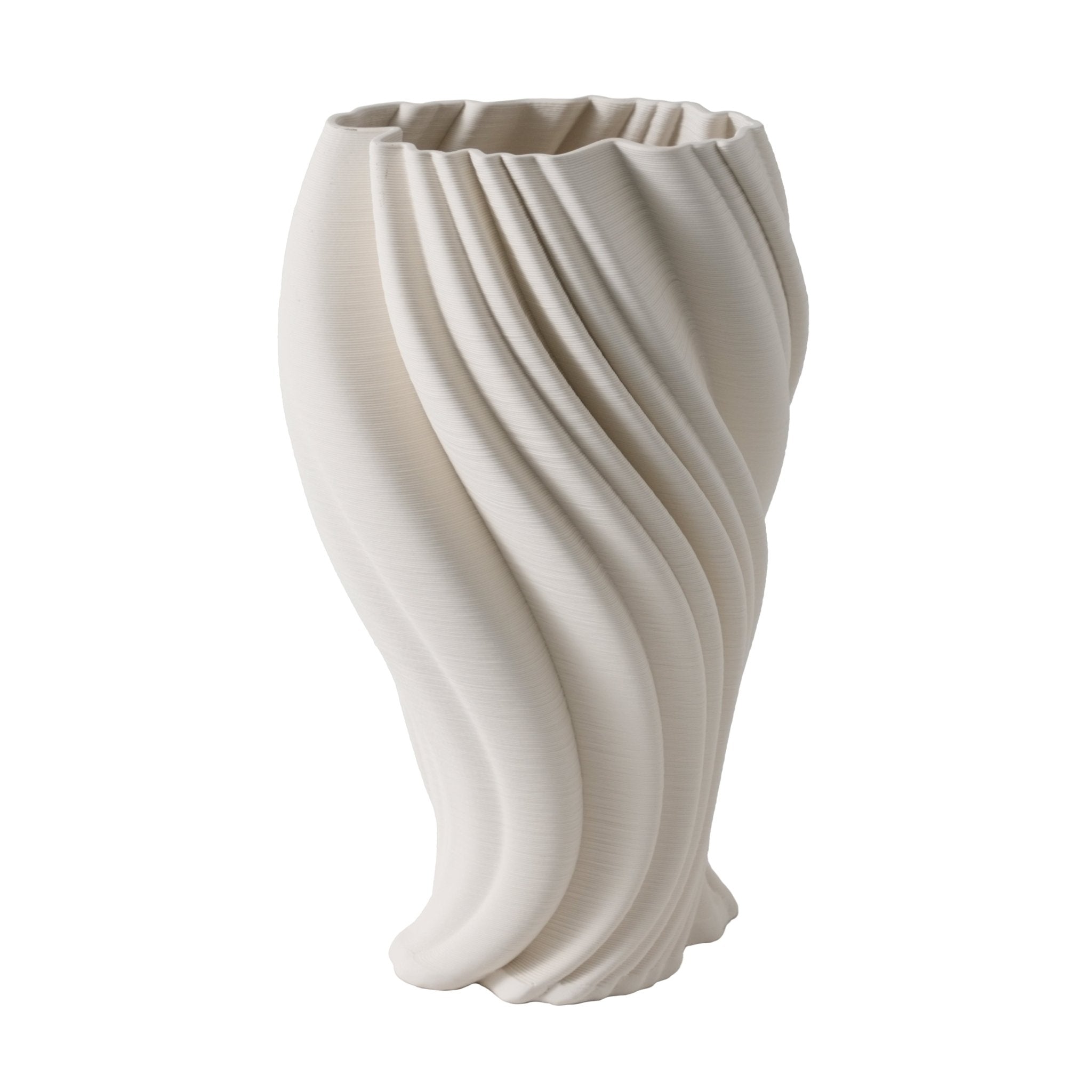 13" Waveform 3d Printed Vase - Al Rugaib Furniture