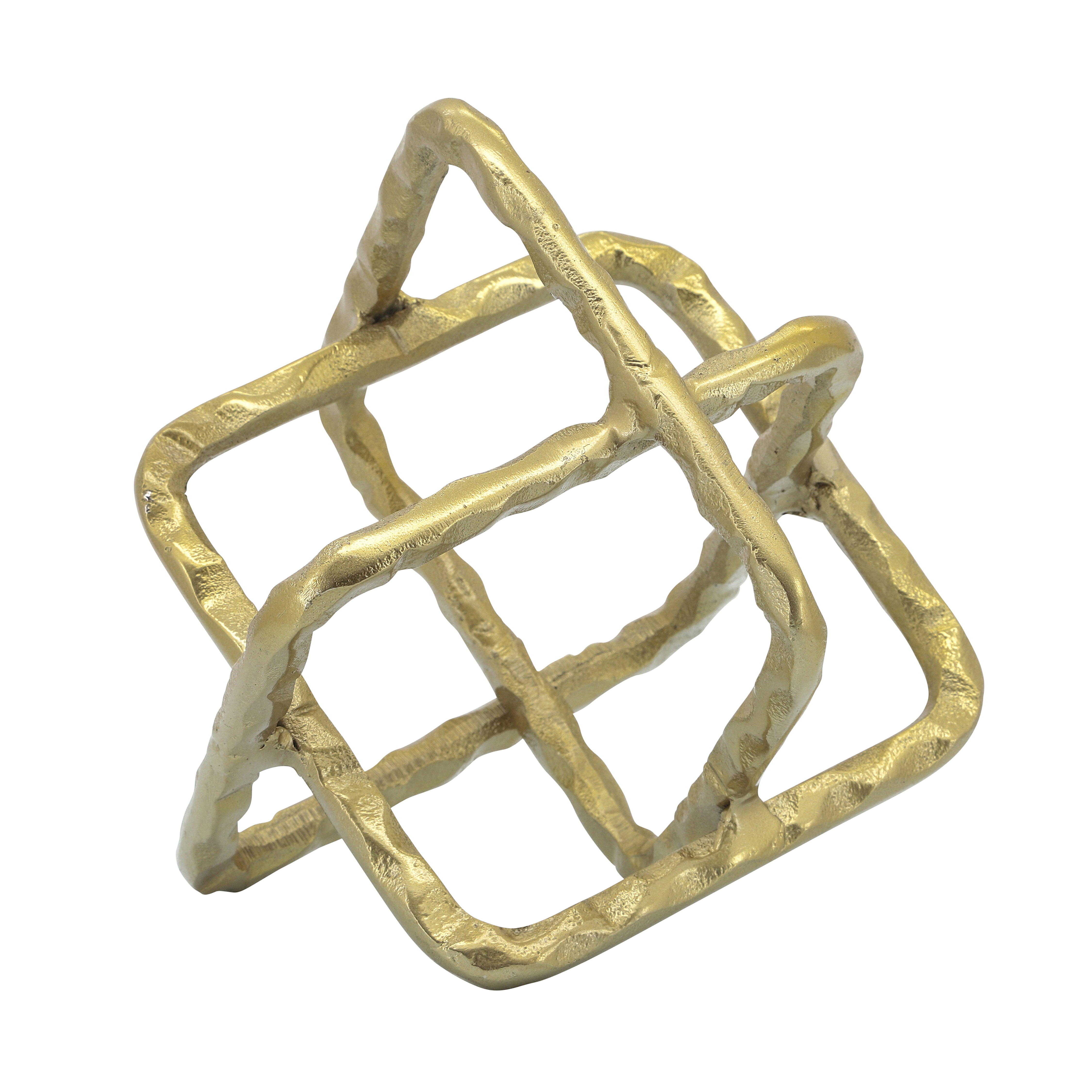 METAL 8" SQUARE ORBS, GOLD – Al Rugaib Furniture