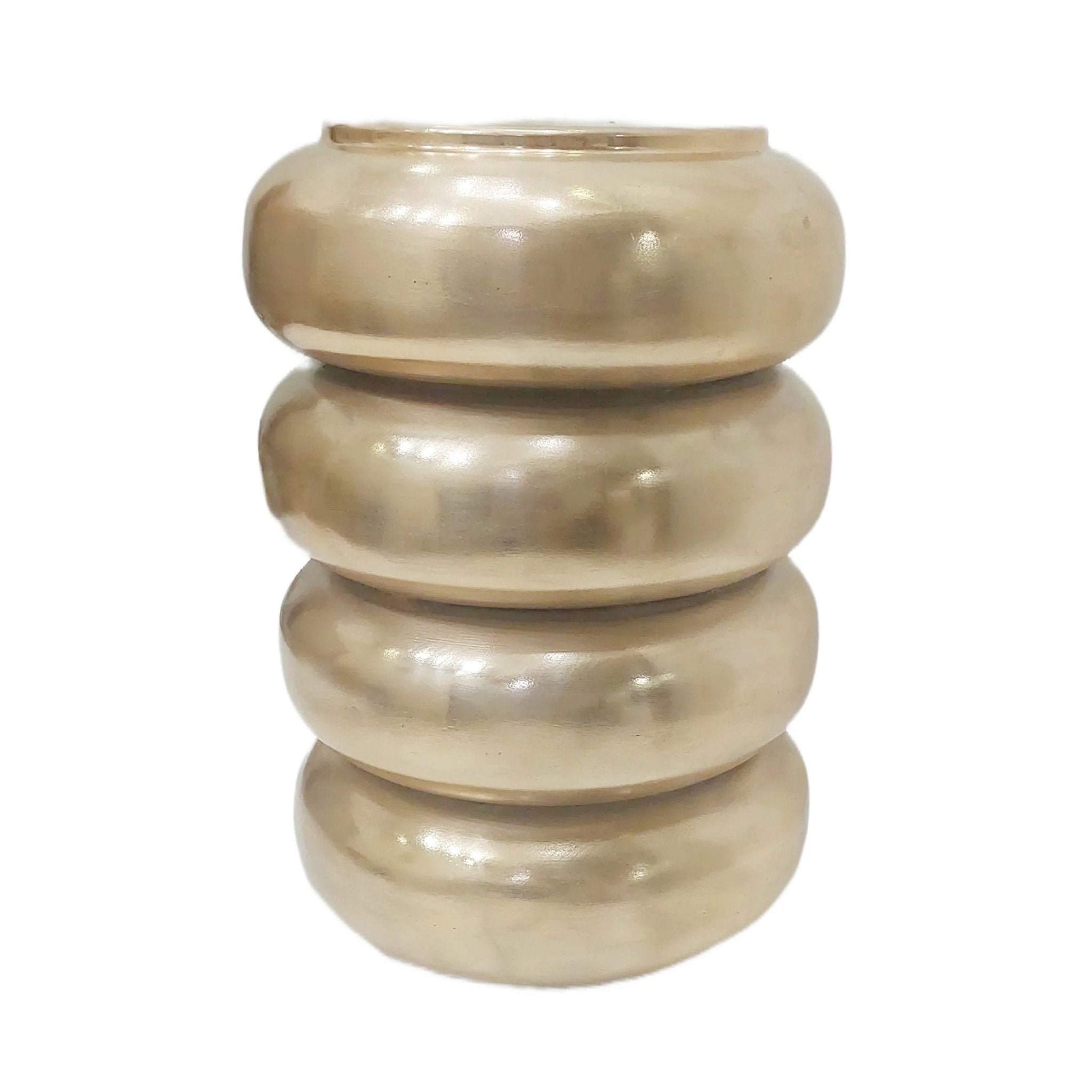 20" Mandan Gold Drum Table - Al Rugaib Furniture