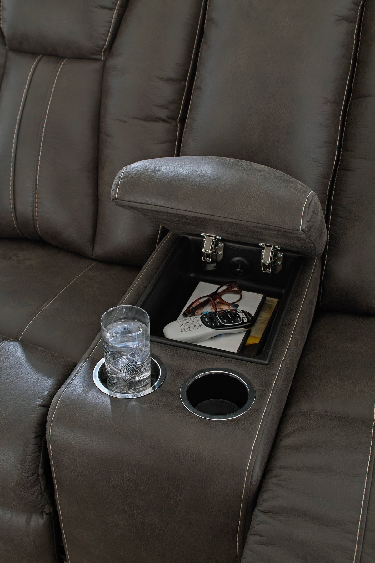 Batavia Pier Glider REC Loveseat w/Console – Al Rugaib Furniture