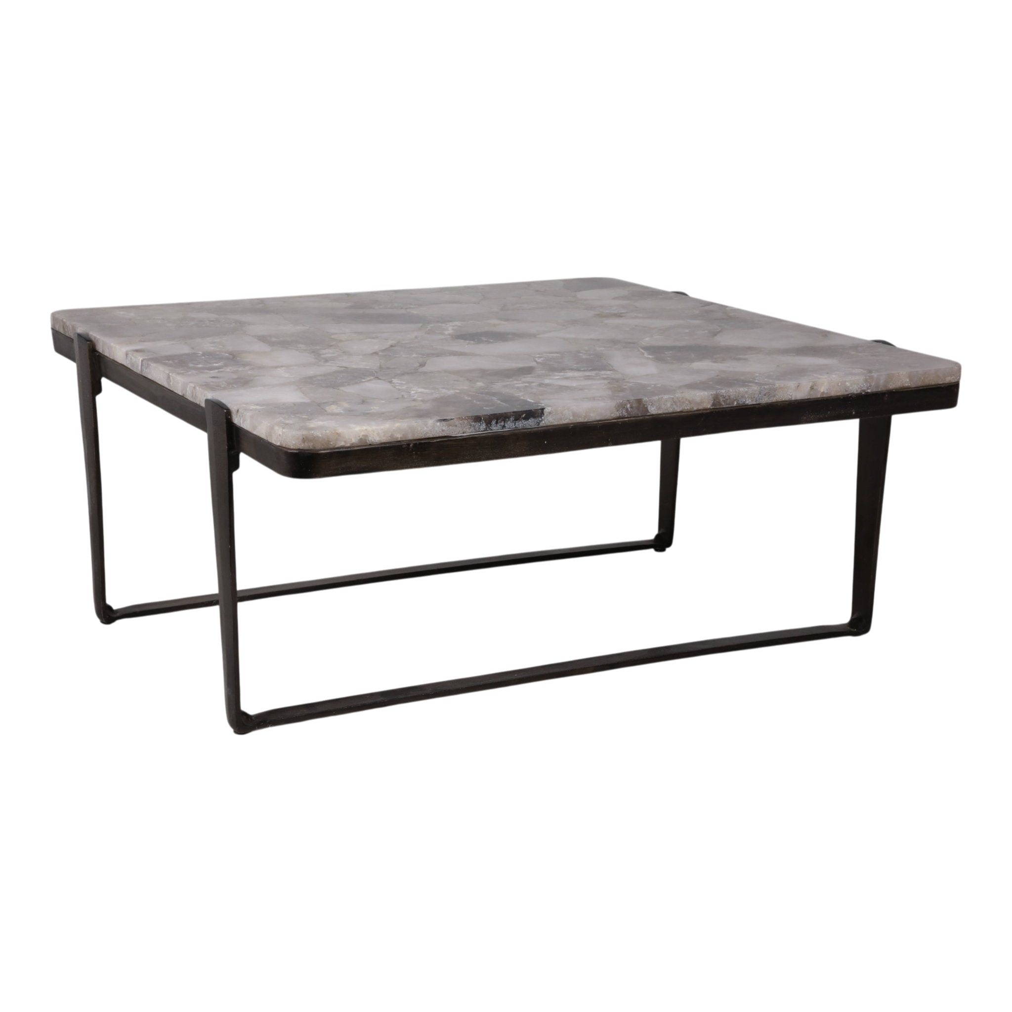 40" Rolla Smoky Quartz Top Coffee Table - Al Rugaib Furniture