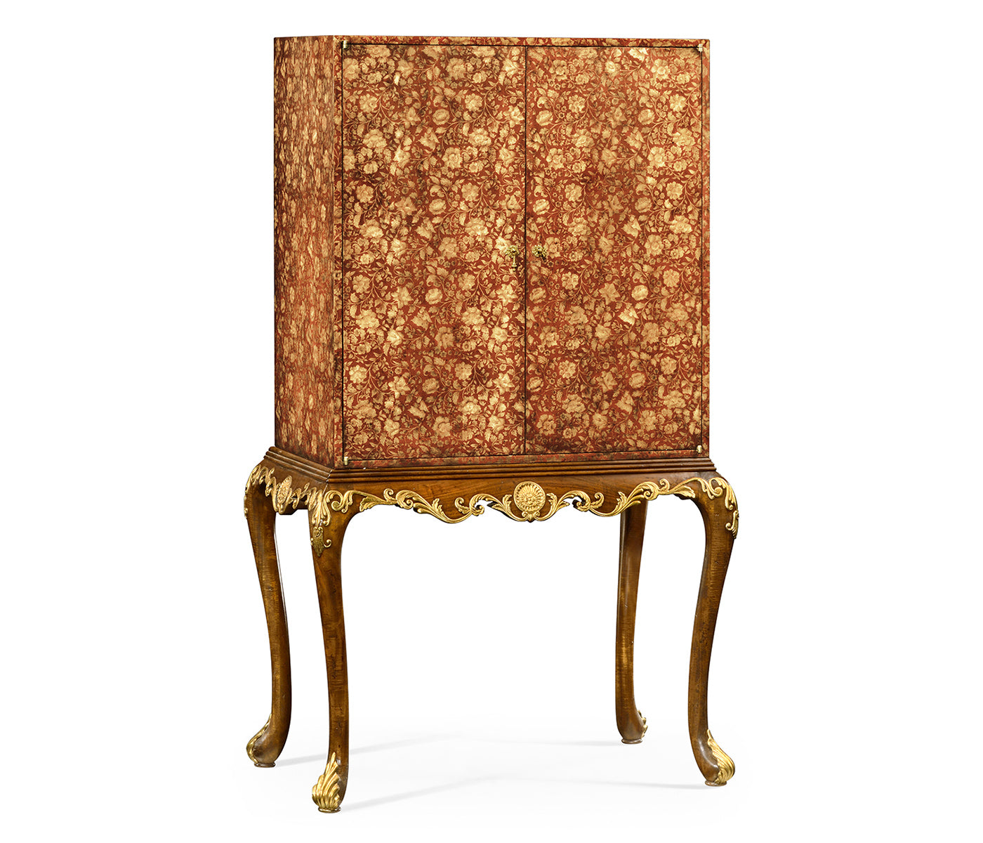 Hampton Collection - Red Chinoiserie Drinks Cabinet - Al Rugaib Furniture