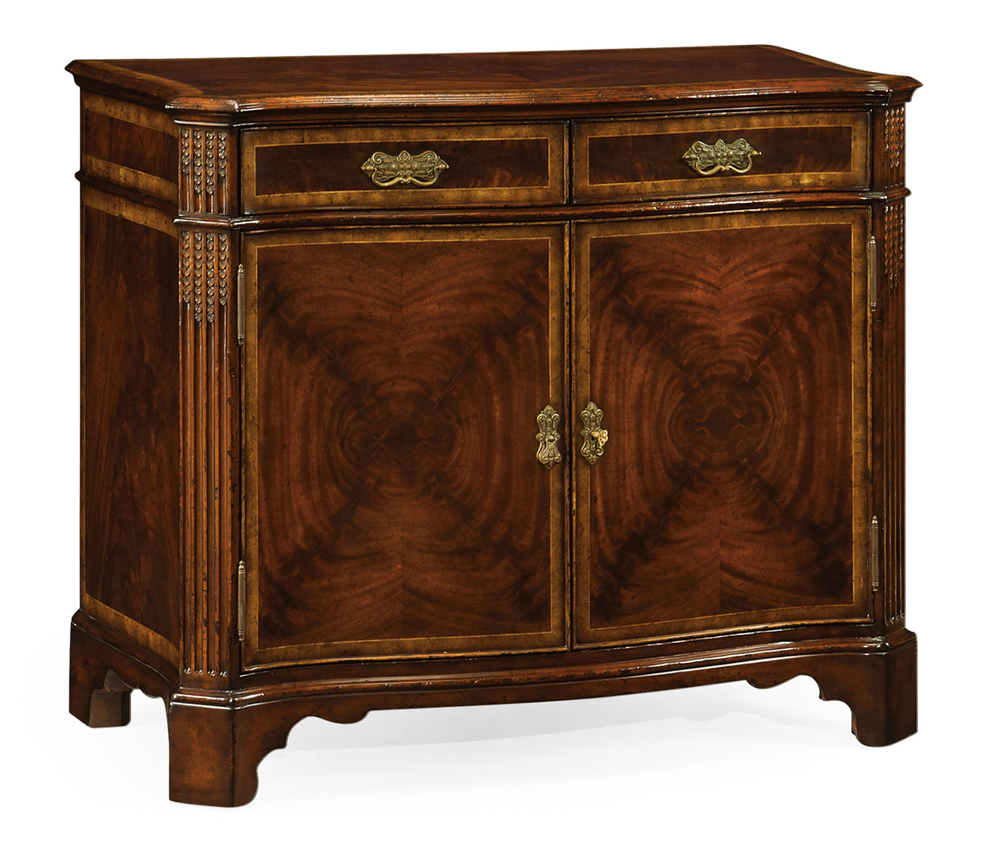Buckingham Collection - Serpentine Two Door Mahogany Cabinet – Al ...