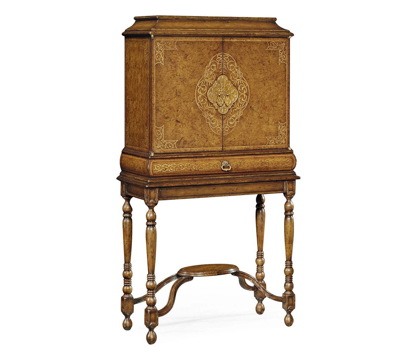 La Rochelle Collection - Walnut & Seaweed Collectors Cabinet - Al ...