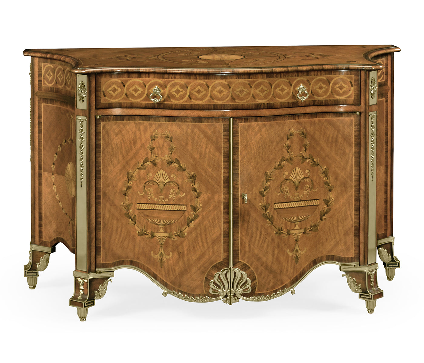 Versailles Collection - Chippendale Style Inlaid Cabinet Chest of ...