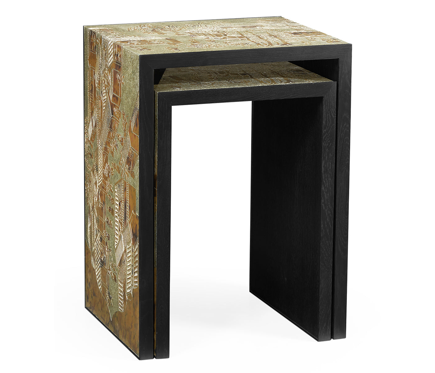 JC Modern - Fusion Collection - Fusion Chinoiserie Nesting Tables - Al ...