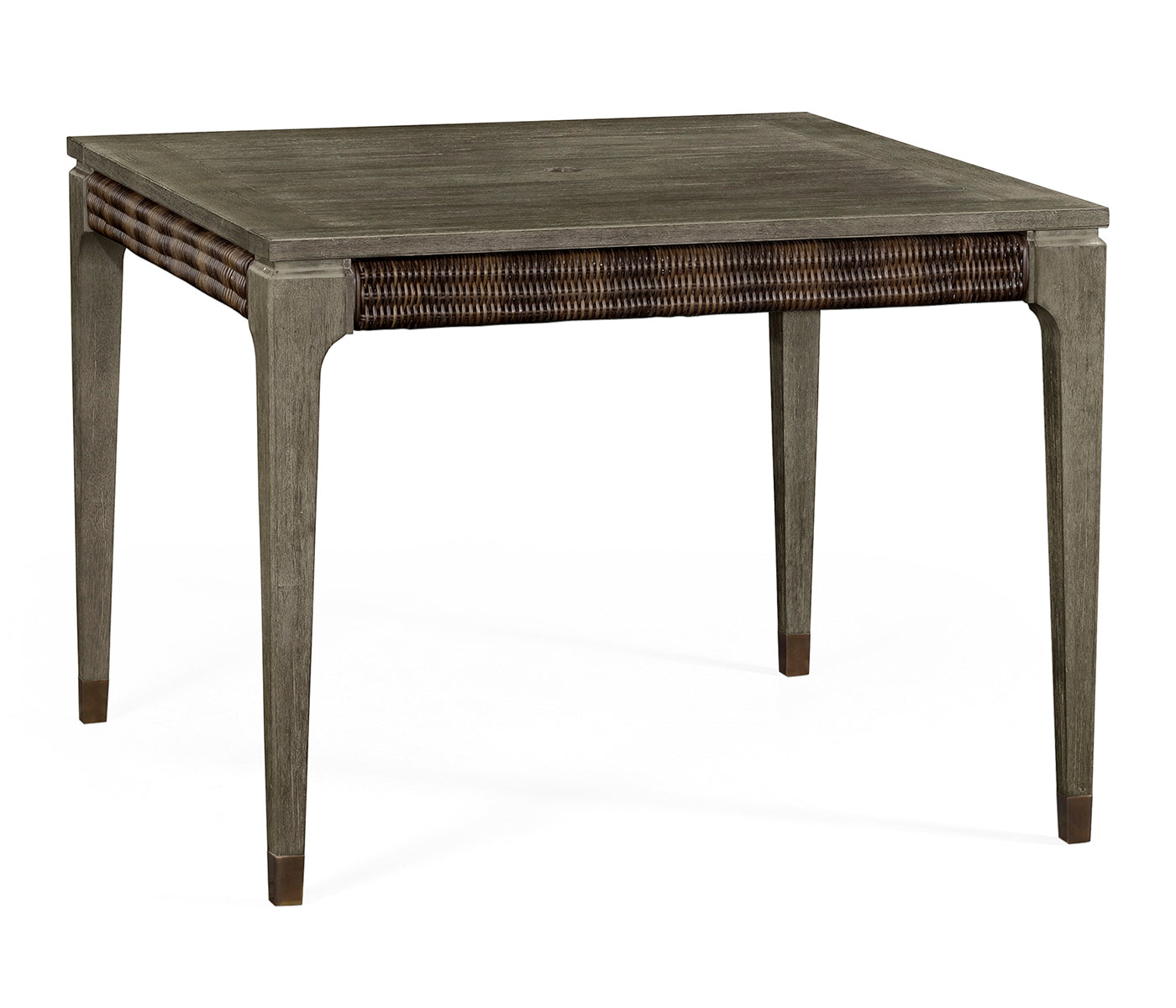 JC Outdoor - Hampton Collection - Square Grey & Rattan Dining Table ...
