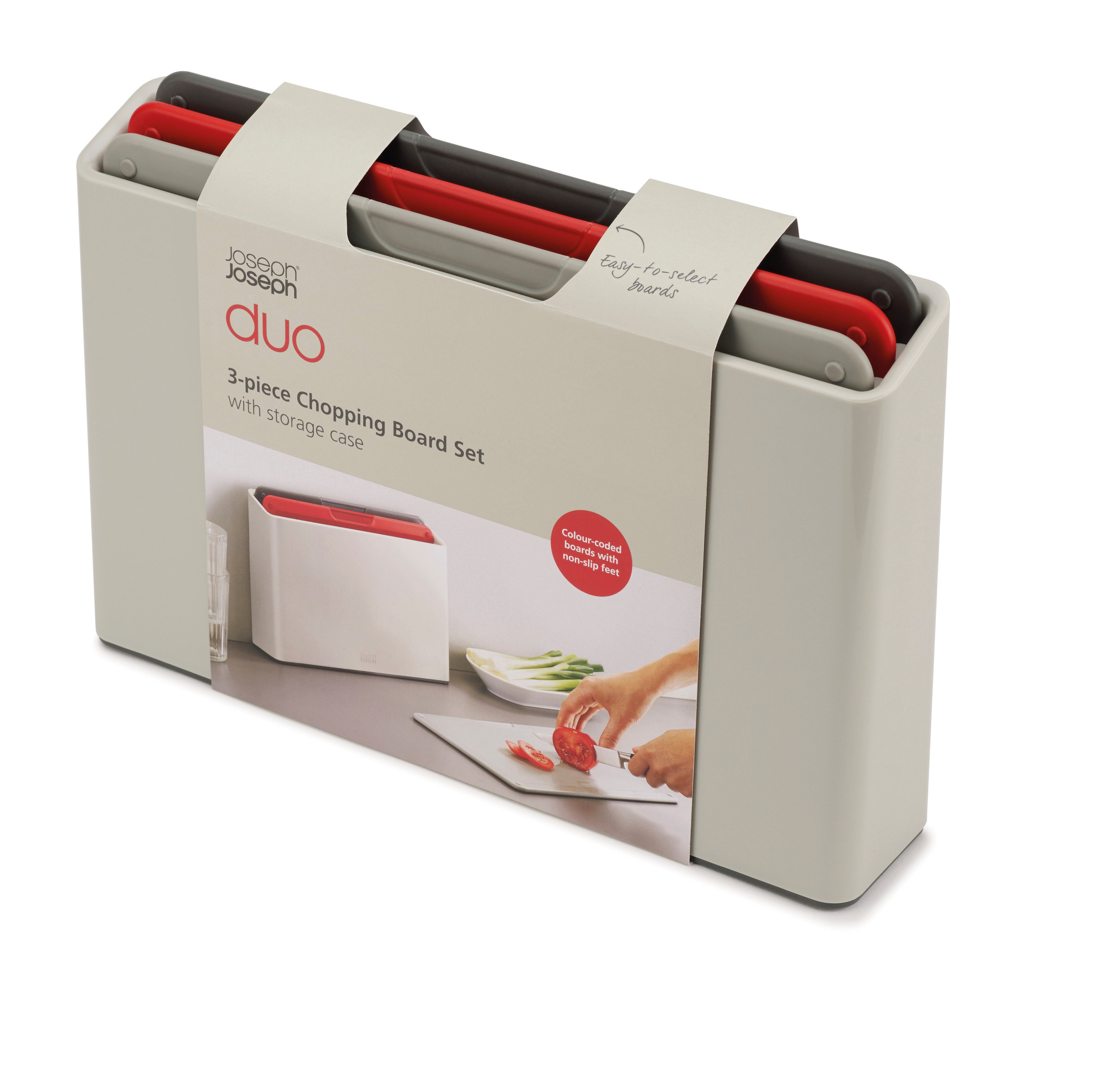 Joseph Joseph Duo Chopping Board Set 3 PC with Case Grey – Al Rugaib ...