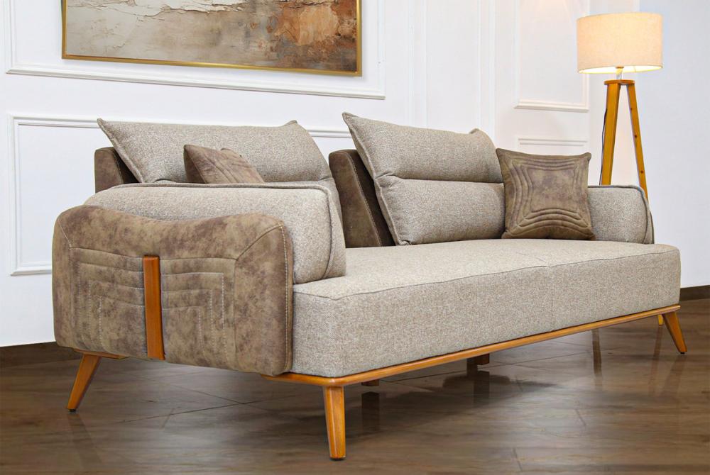 كنبة ثلاثية من ميدن هوم باللون الرمادي – Al Rugaib Furniture