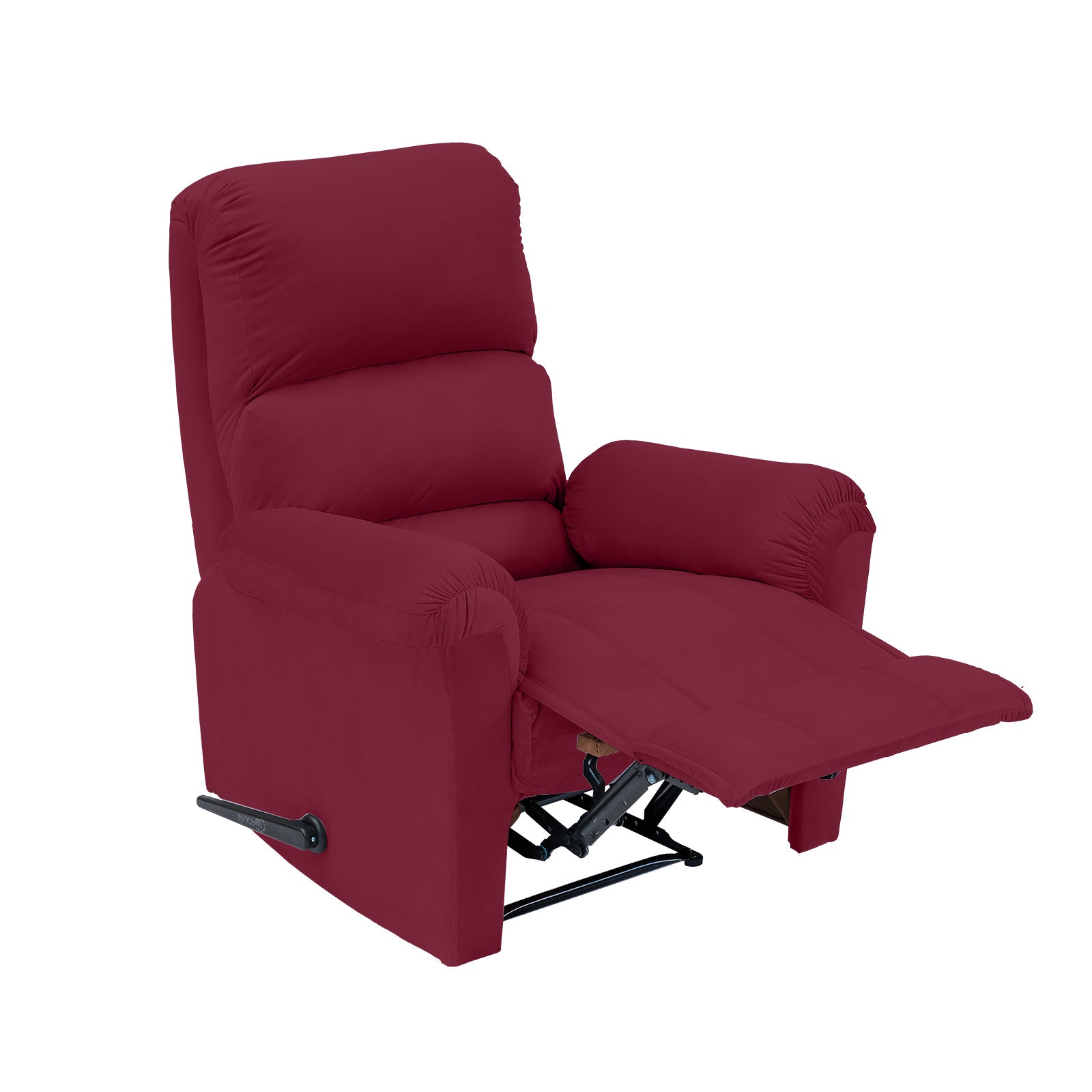 Velvet Rocking & Rotating Recliner Chair - Burgundy - AB09 - Al Rugaib ...