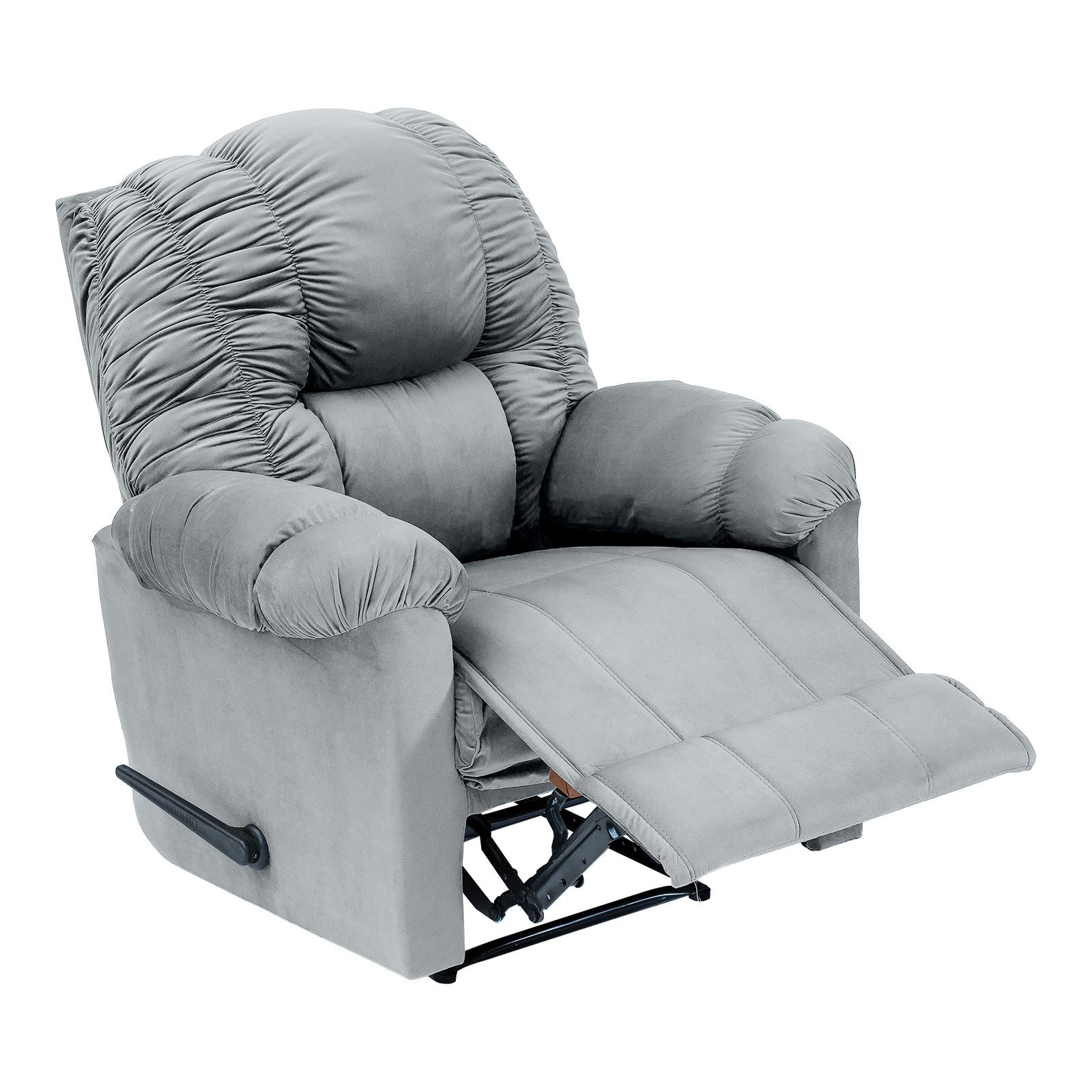 Velvet Rocking & Rotating Recliner Chair - Grey - NZ100 - Al Rugaib ...