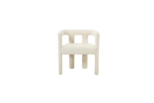Spartacus Cream Boucle Dining Chair – Al Rugaib Furniture