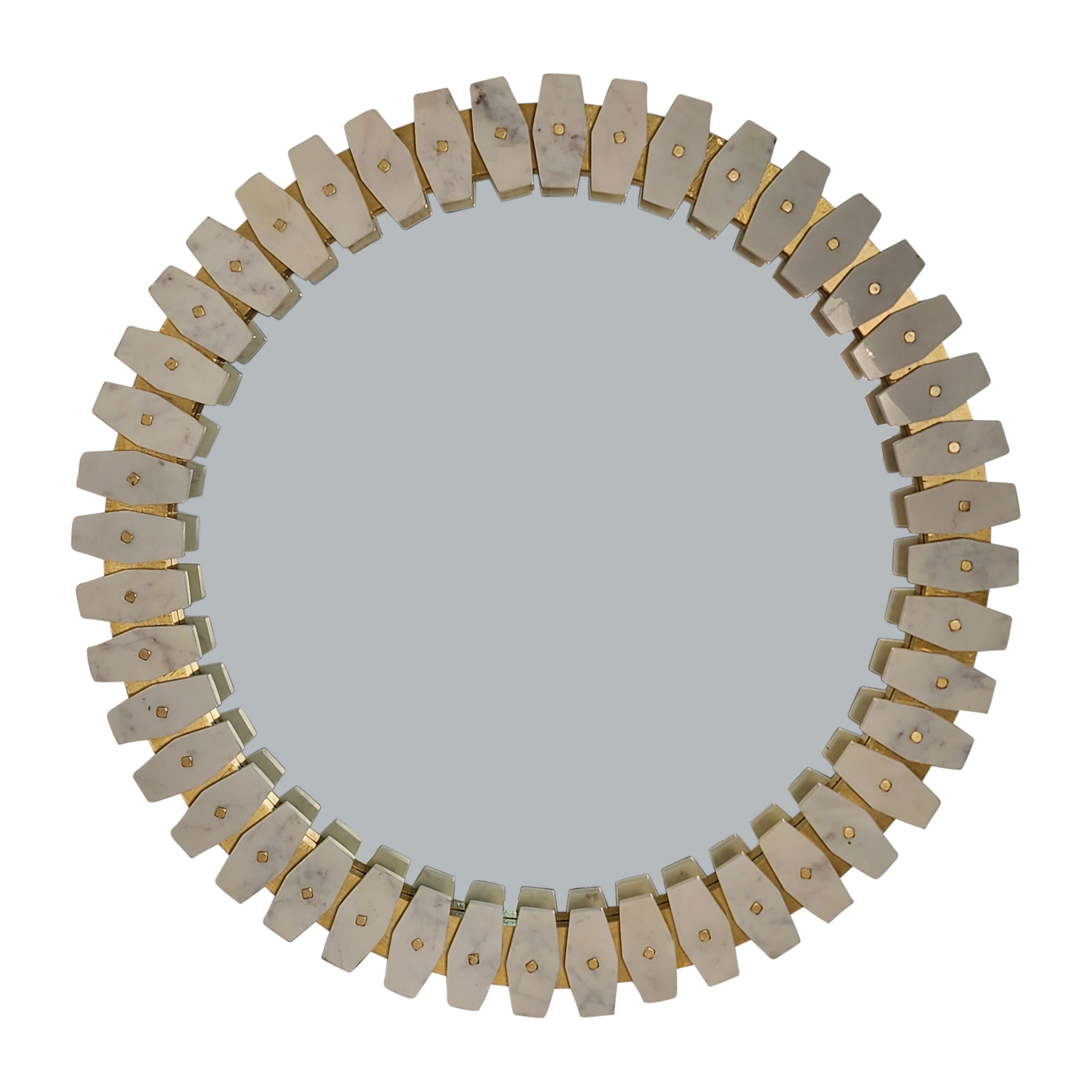 35X35 KEELY WHITE MARBLE TILE MIRROR – Al Rugaib Furniture