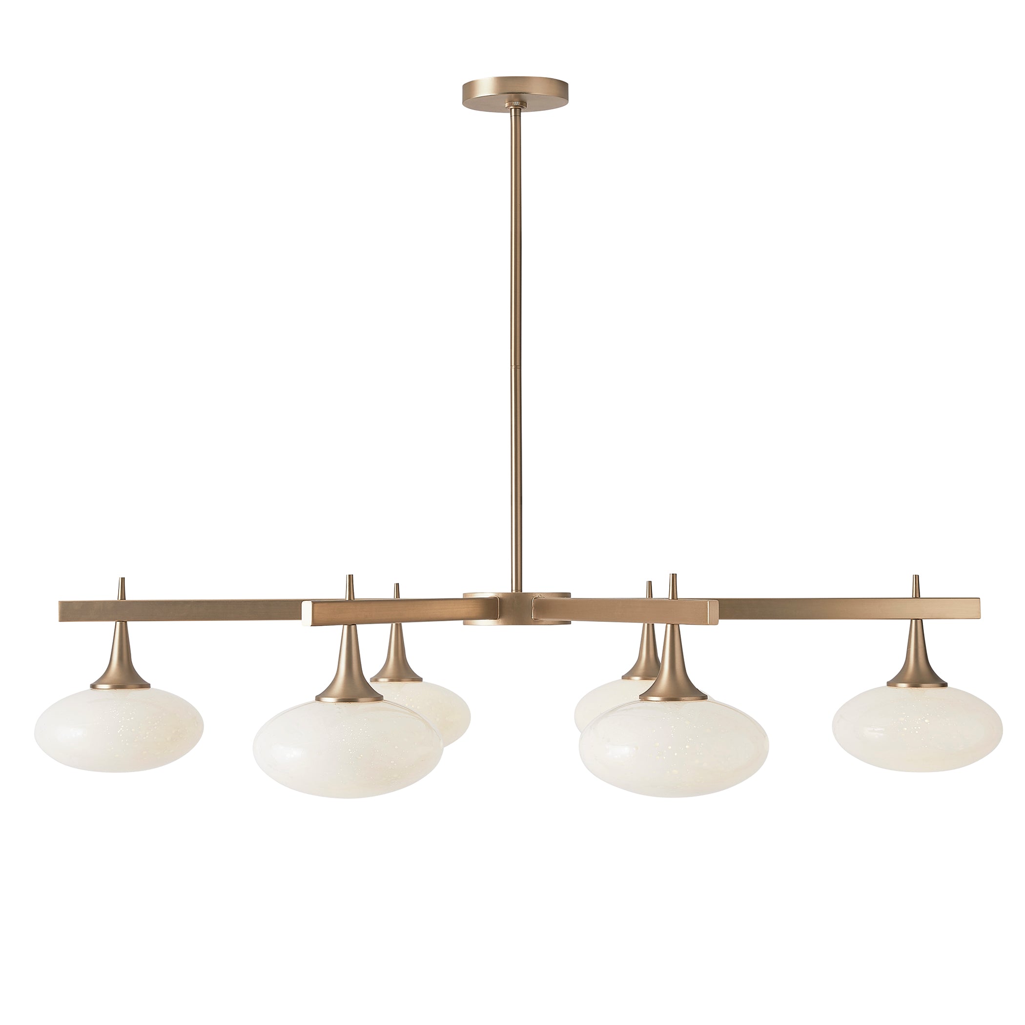 SUSPENSION, 6 LT CHANDELIER - RICH BRASS - Al Rugaib Furniture