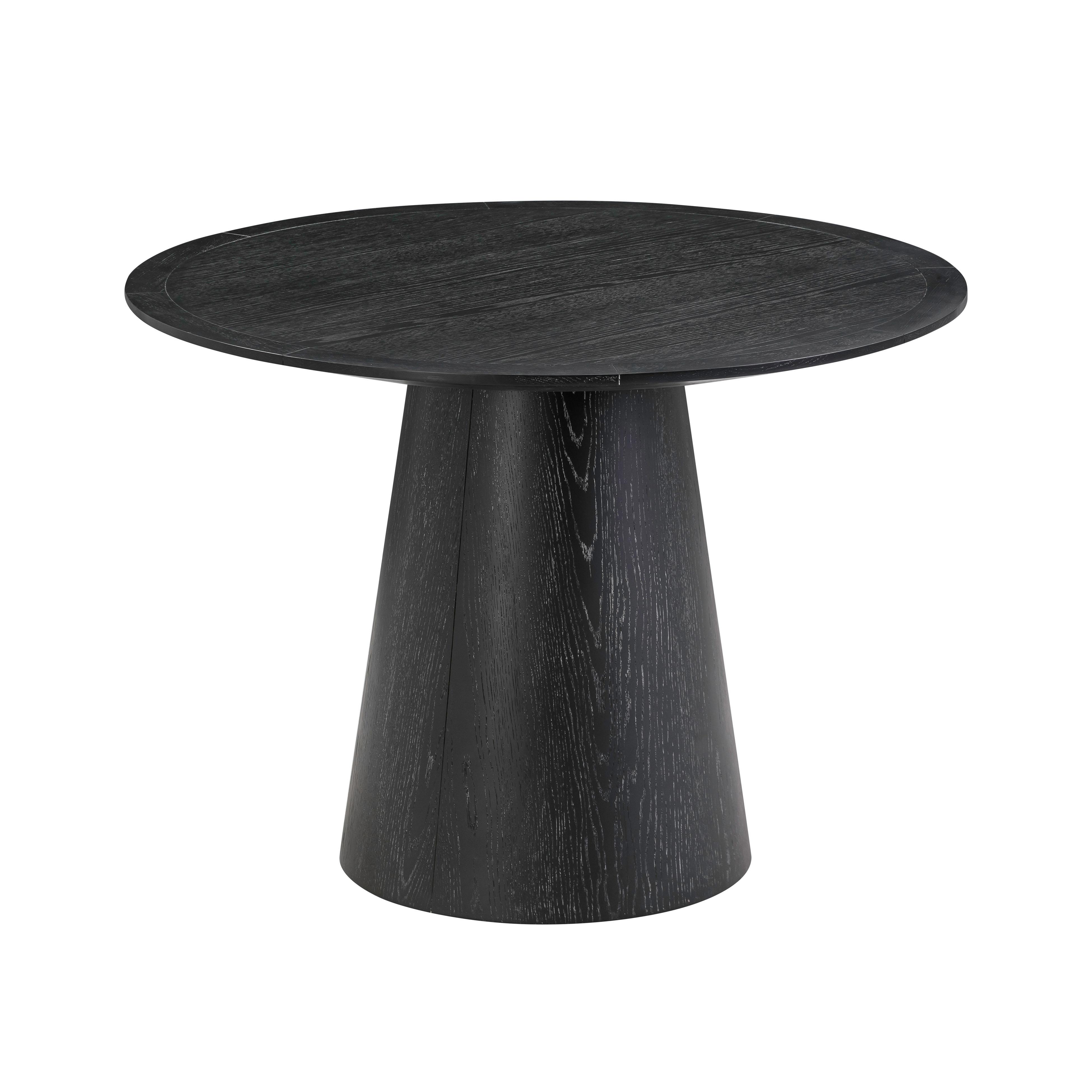 Sahara Black Oak Round Dining Table - Al Rugaib Furniture