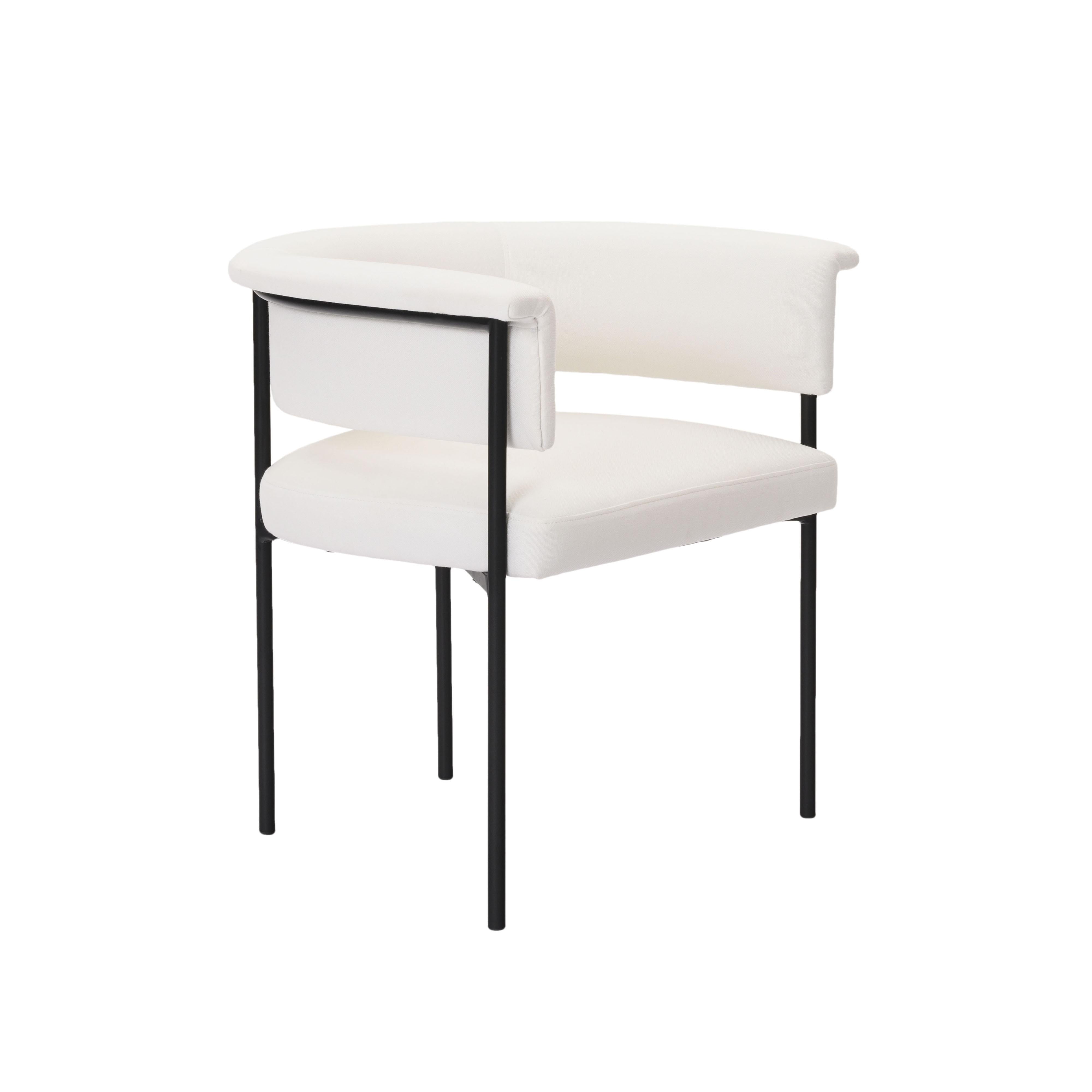 Taylor Cream Performance Linen Dining Chair - Al Rugaib Furniture