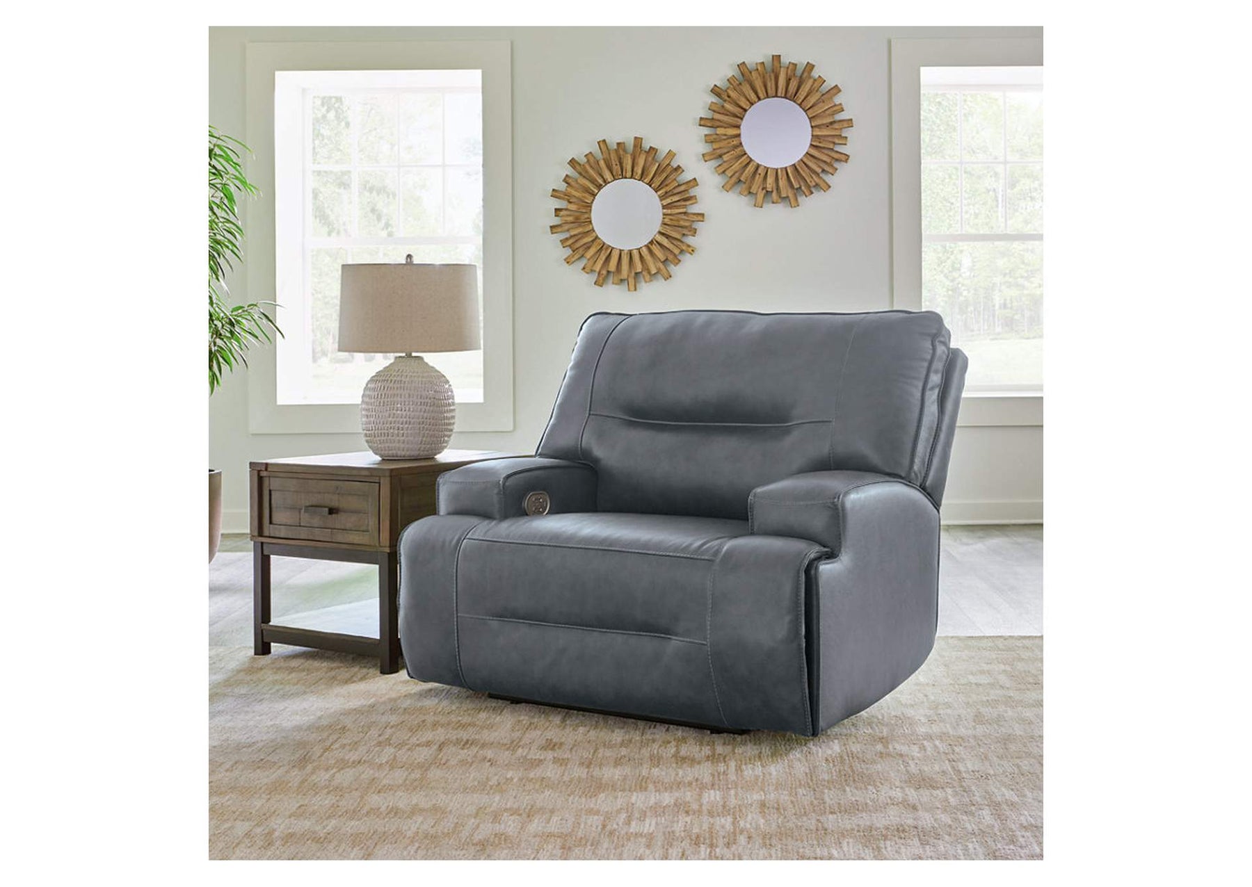 Francesca Power Reclining Loveseat with Console - Al Rugaib Furniture