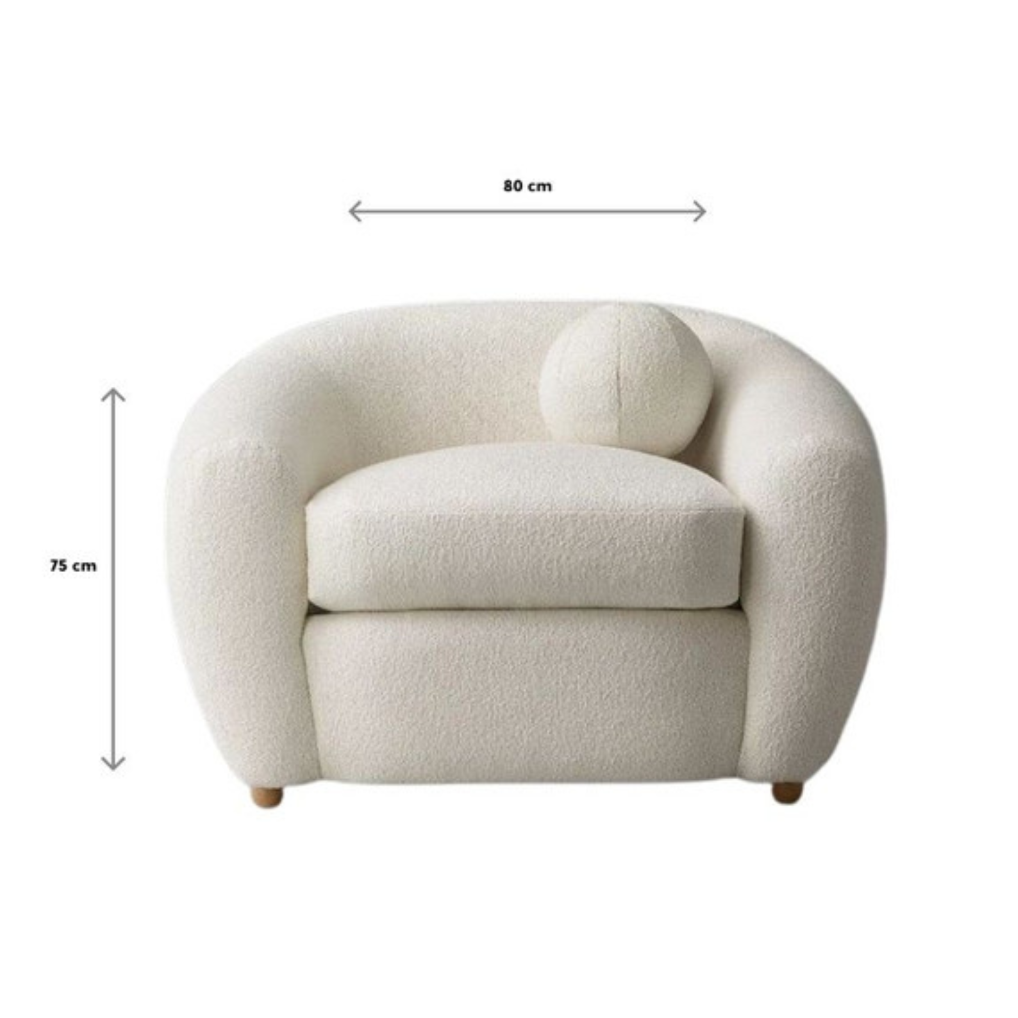 Nizak -off- white Modern single sofa – Al Rugaib Furniture