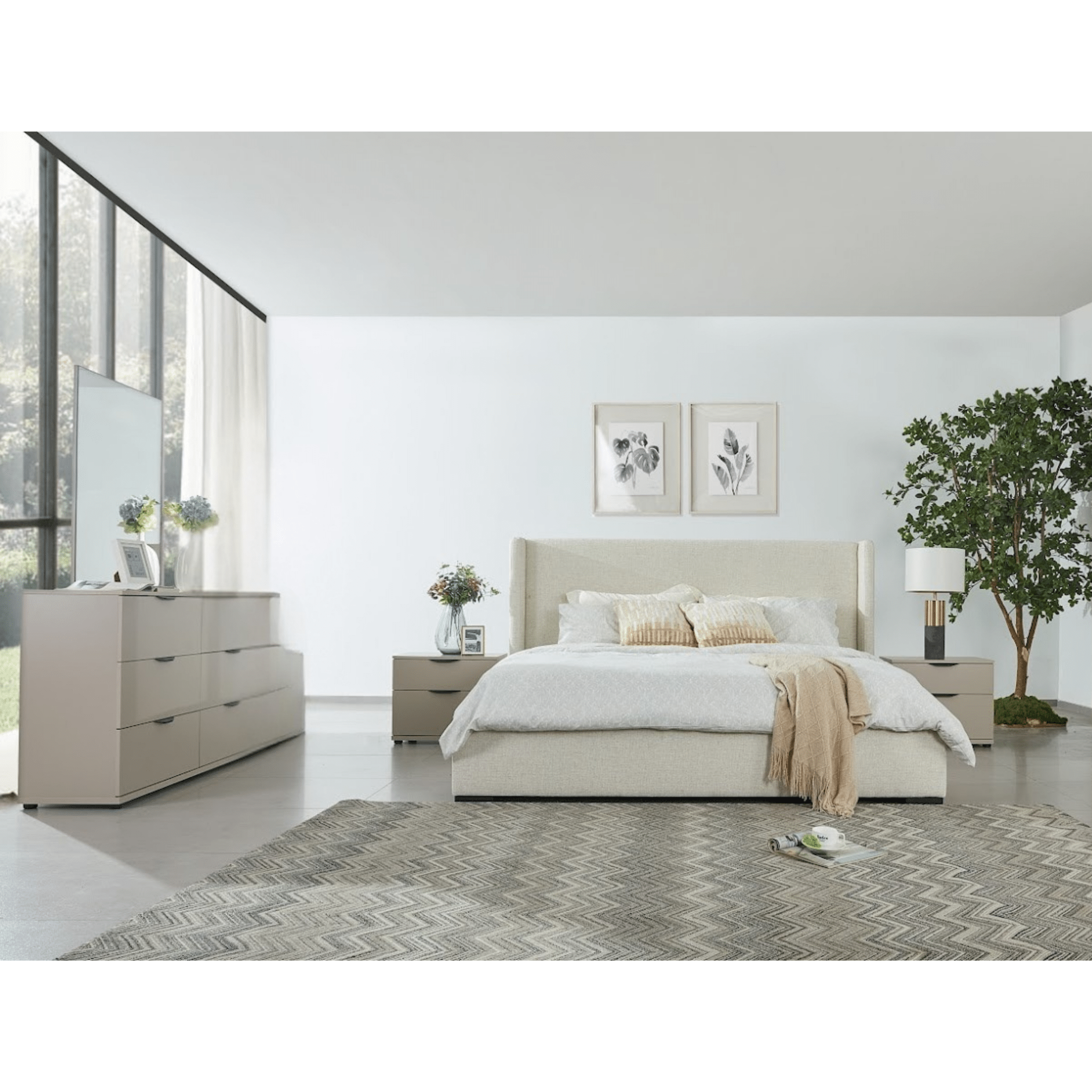 Bisque Beige Bedroom Set - Al Rugaib Furniture