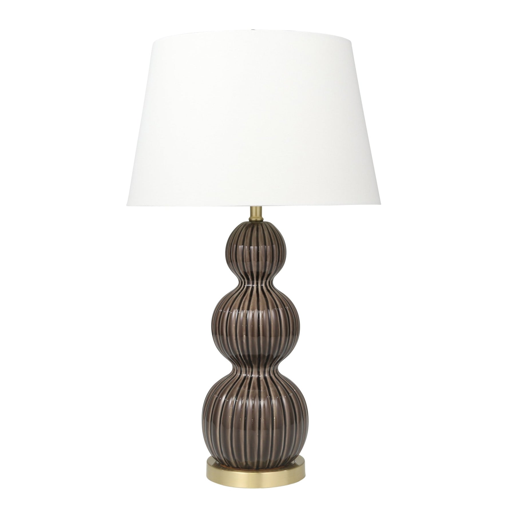CERAMIC 31" TRIPLE GOURD TABLELAMP, GRAY – Al Rugaib Furniture