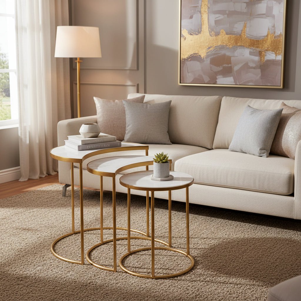 Crescent Nesting Tables - Al Rugaib Furniture