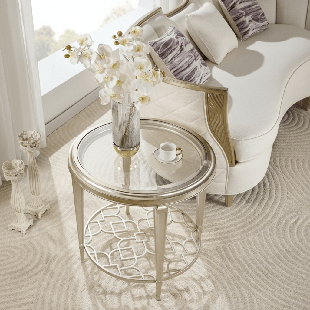 Dar Round Side table - Al Rugaib Furniture