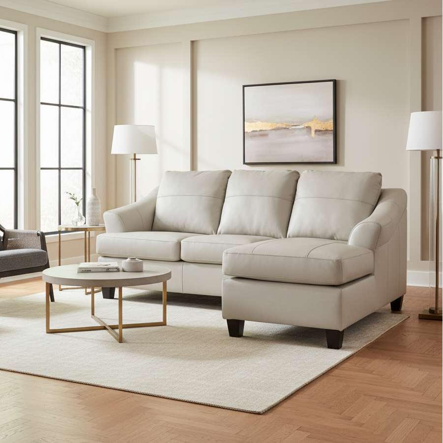 Genoa Sofa Chaise (223.52cm) - Al Rugaib Furniture