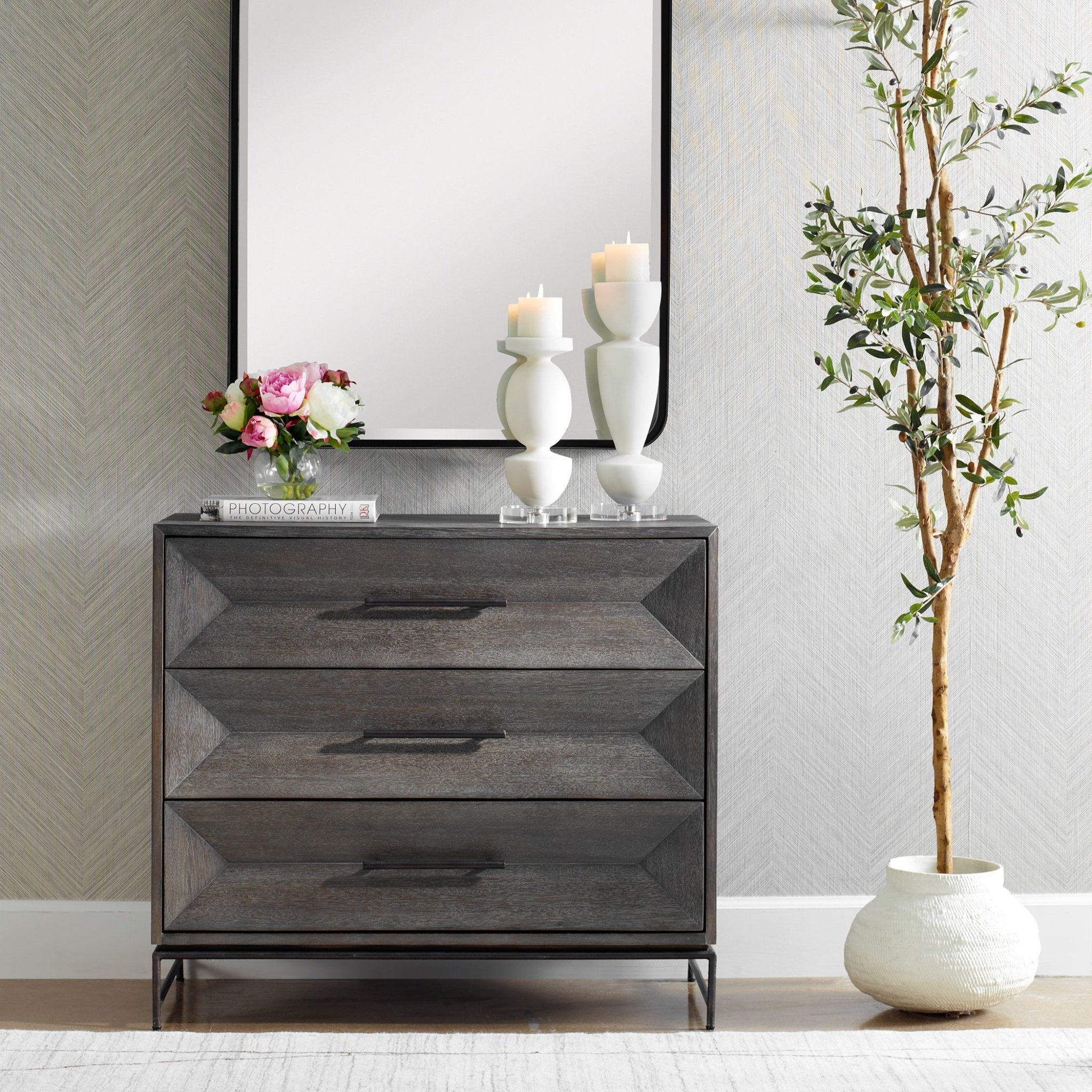 Knox Dark Walnut Accent Chest - Al Rugaib Furniture
