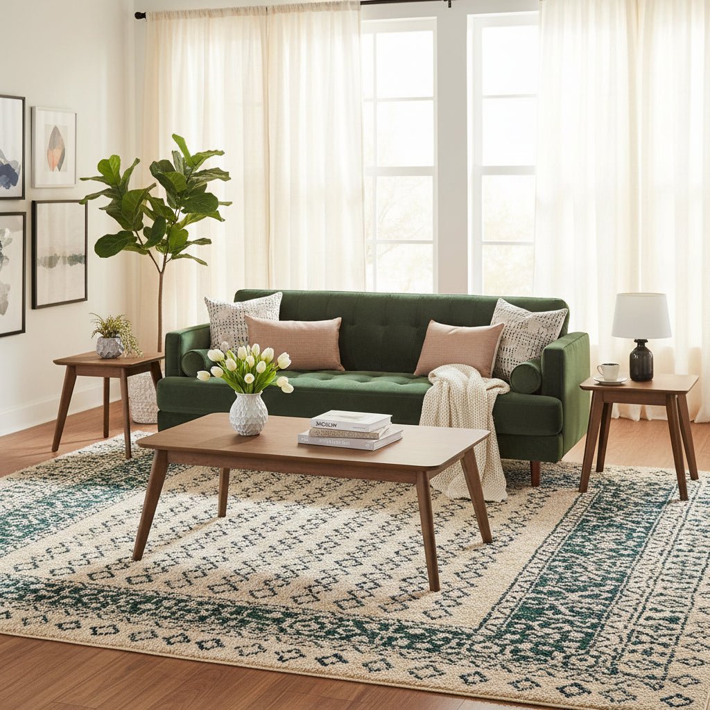 Megan marco brown Coffee table ( set of 3 ) - Al Rugaib Furniture