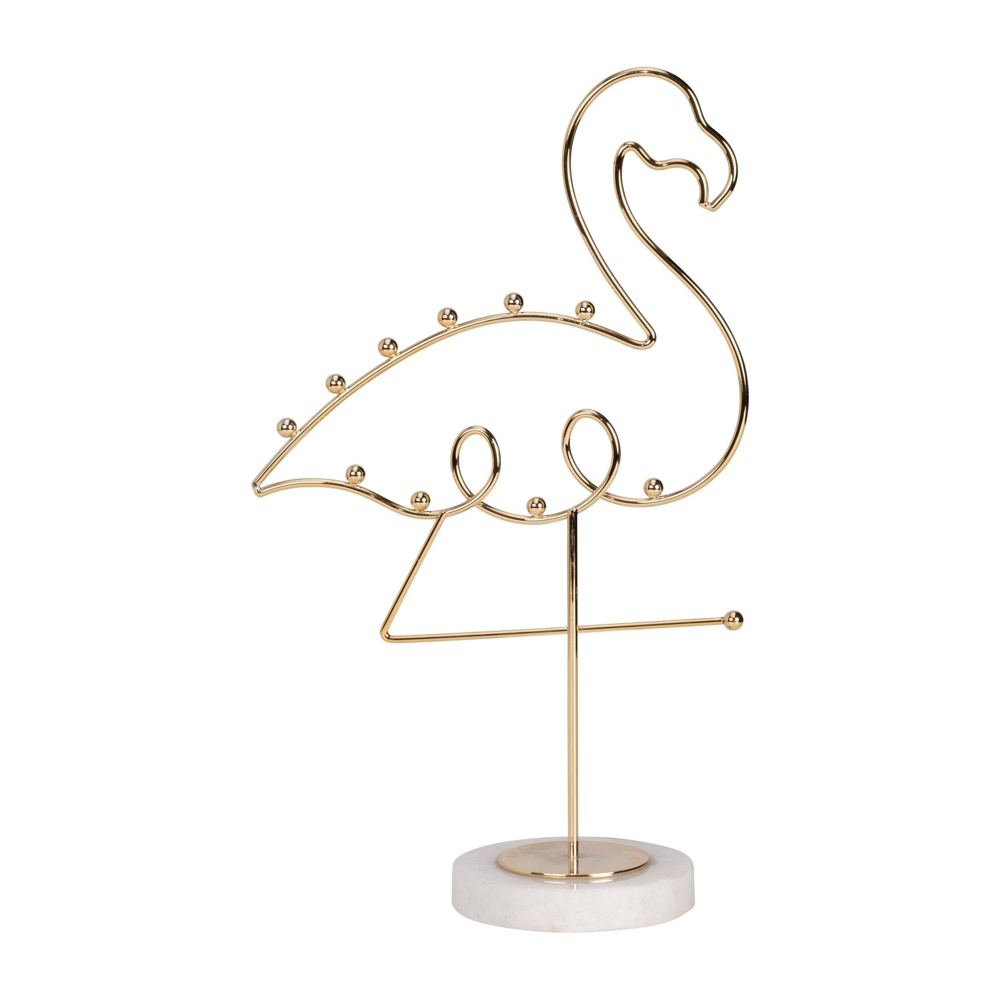 METAL 11" FLAMINGO RACK, GOLD - Al Rugaib Furniture