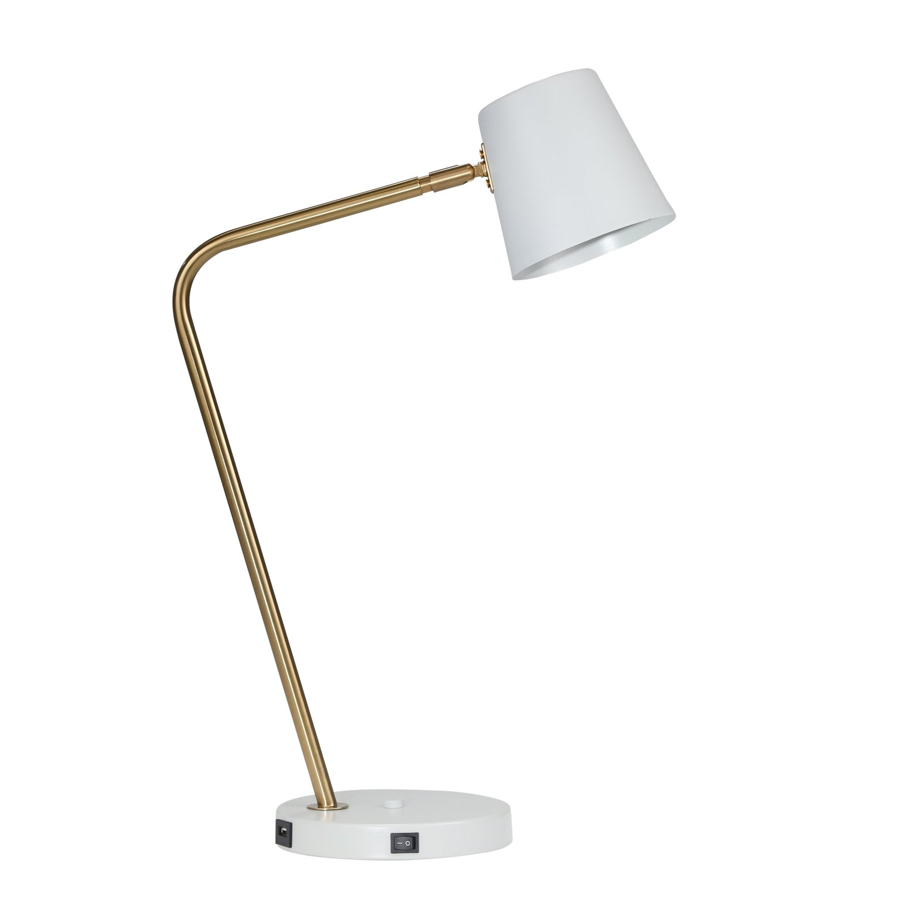 METAL TASK TABLE LAMP 24",MATTE GRAY - Al Rugaib Furniture