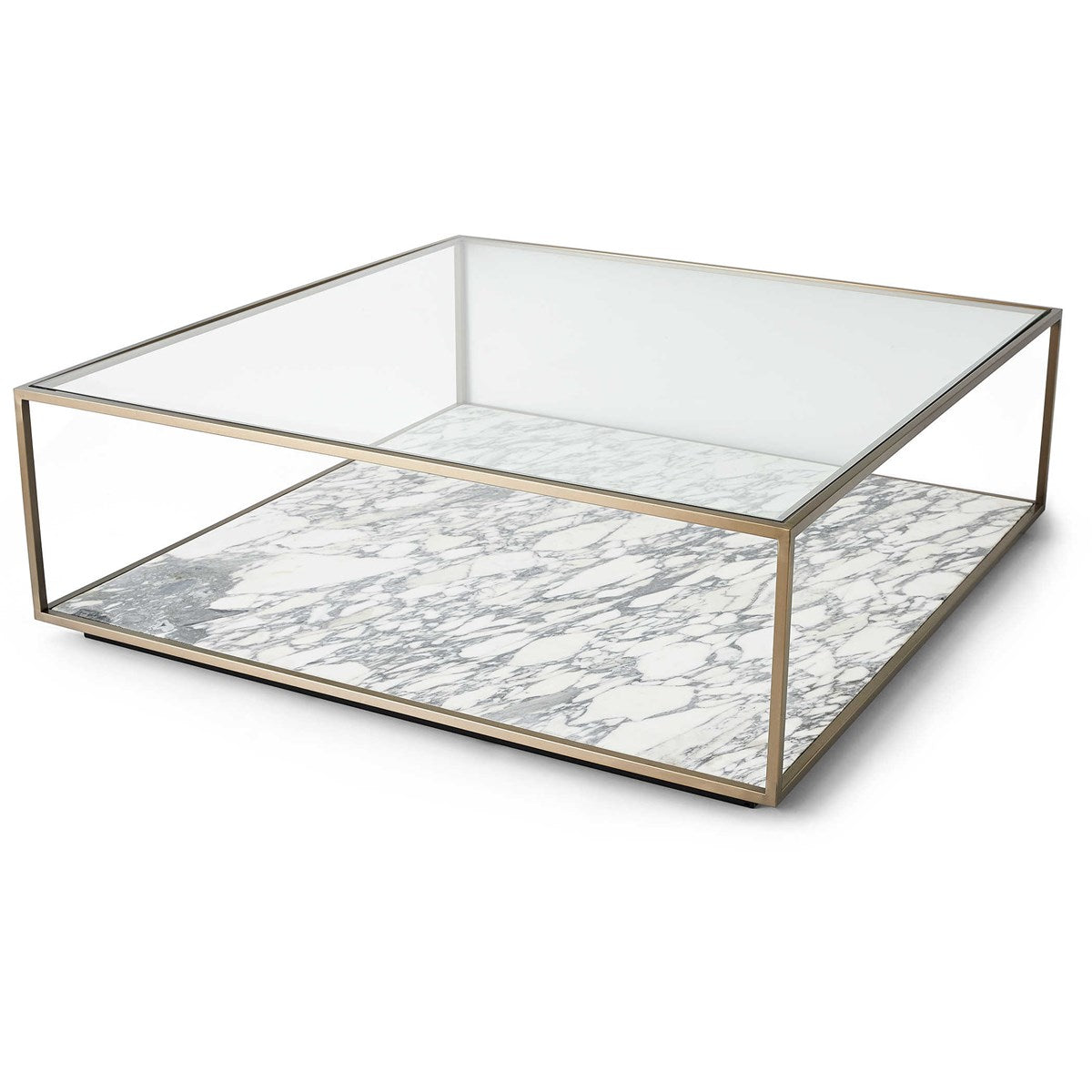 Floating Plane Cocktail Table - Marble/Brass, 2 Cartons - Al Rugaib ...