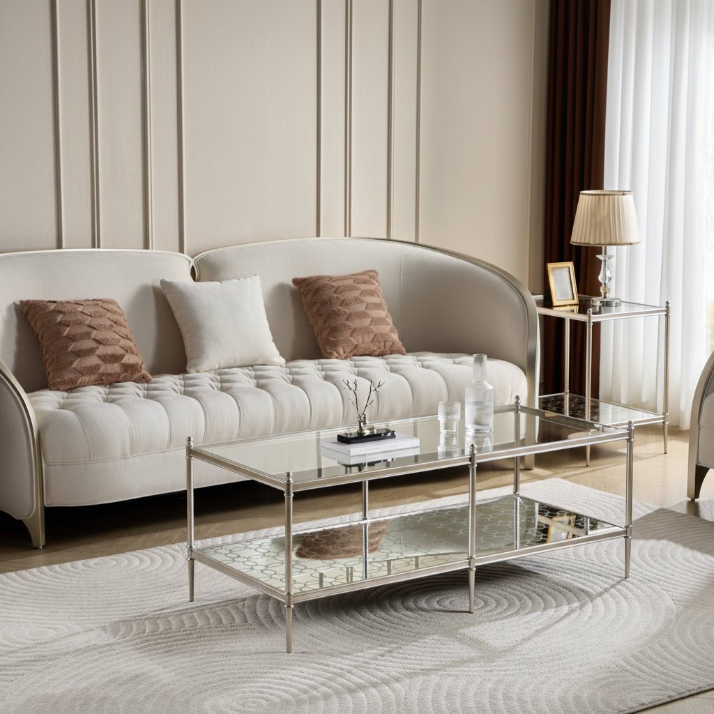 The Silver Vista Retanglar Cocktail Table - Al Rugaib Furniture