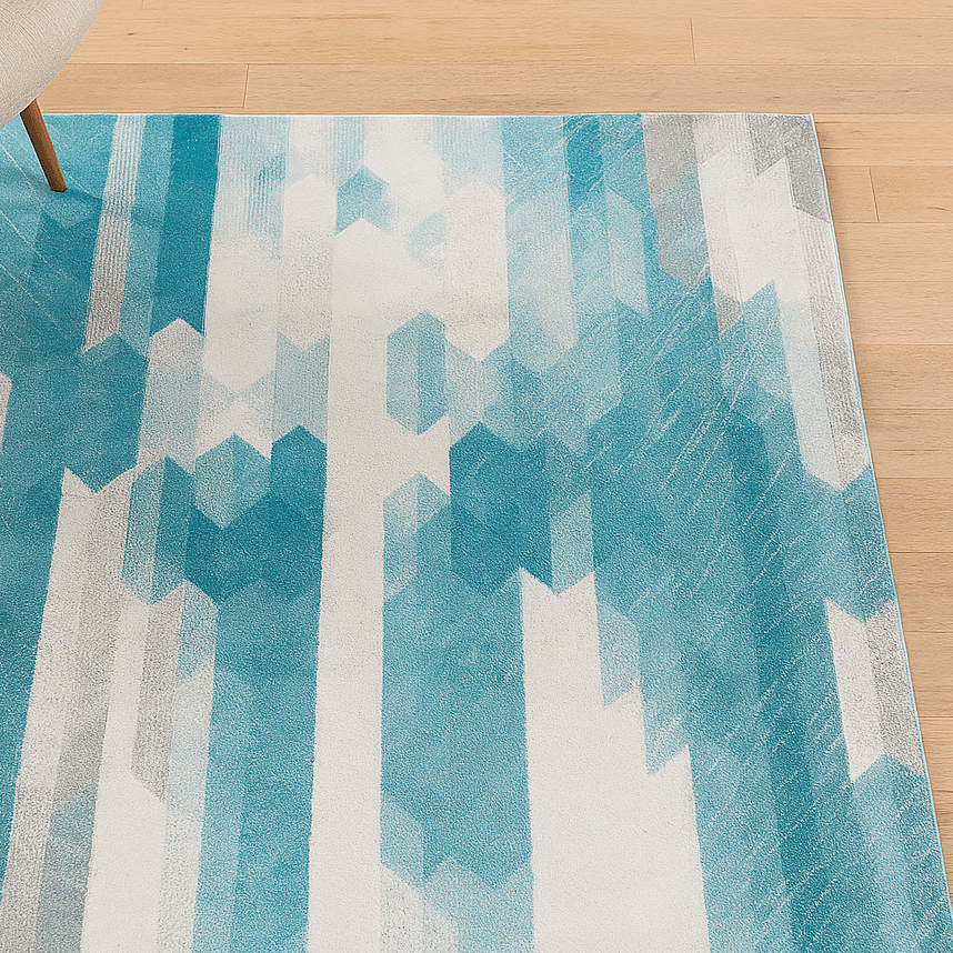 Waterfall Blue Rug - Al Rugaib Furniture