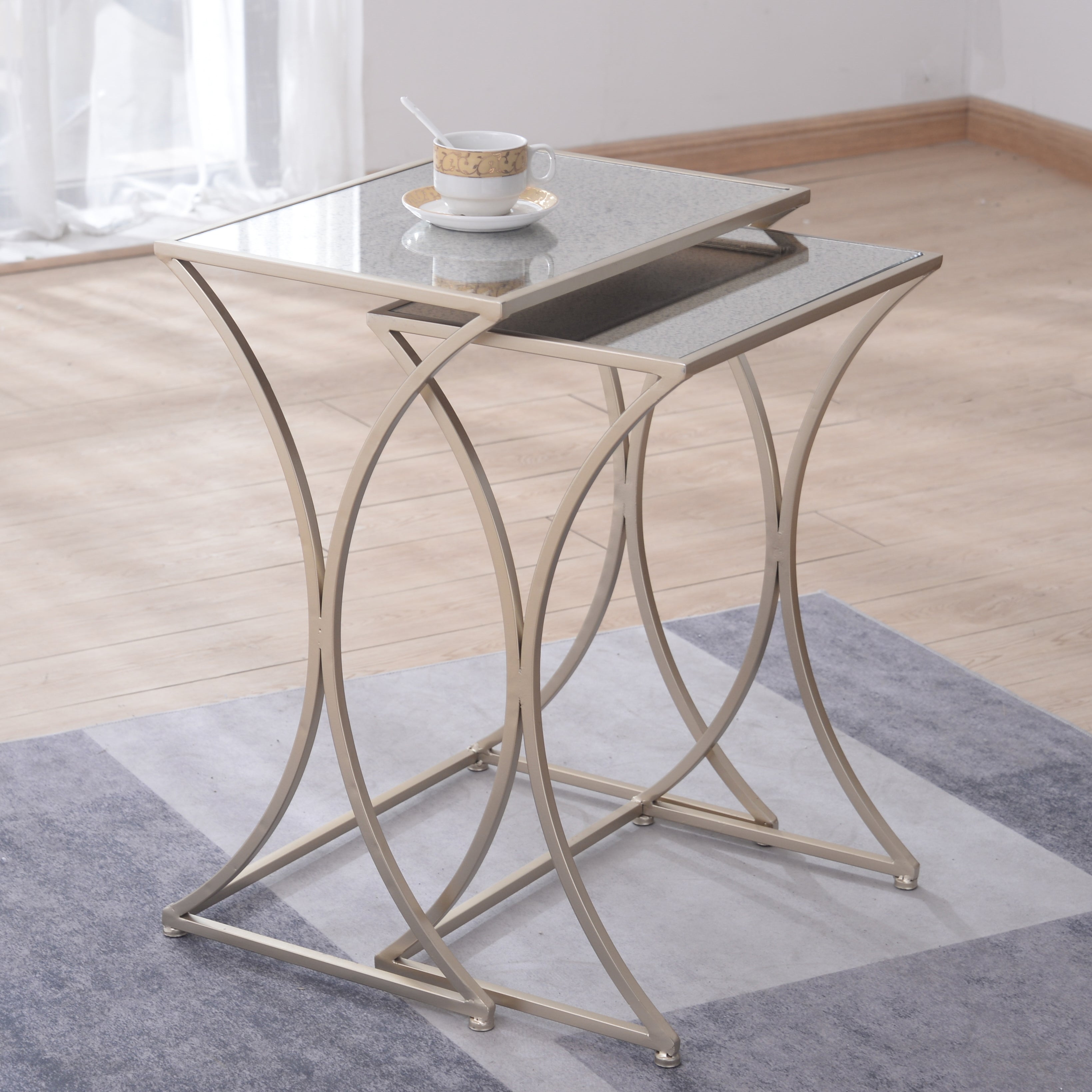 Angular Nesting Table Set of 2 - Al Rugaib Furniture