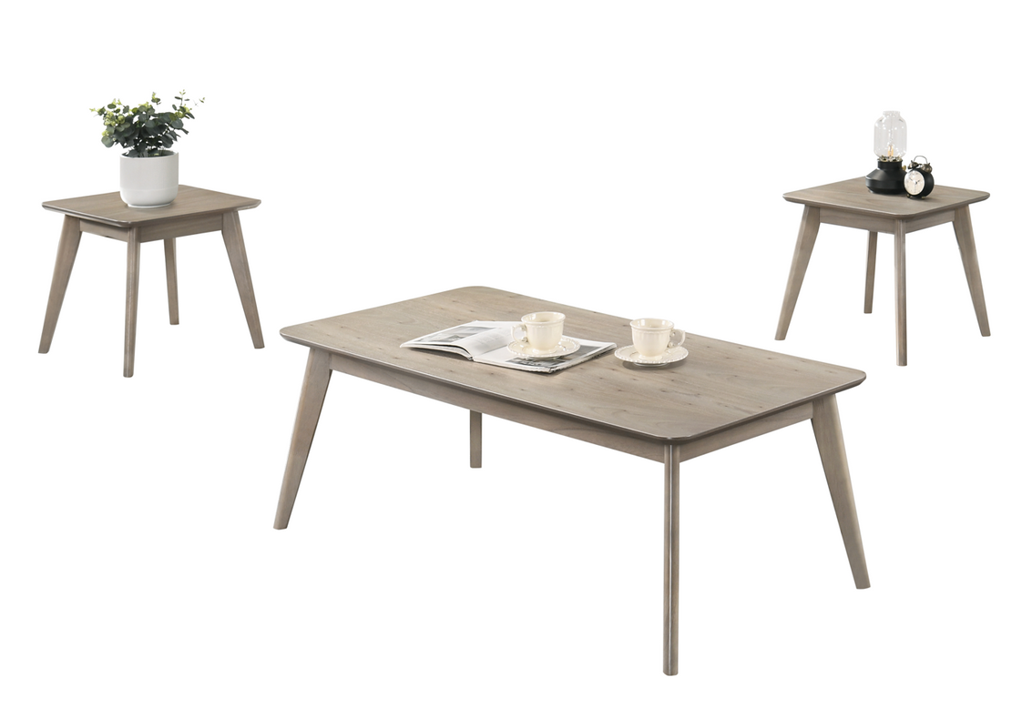 Megan grey wash Coffee table (set of 3 ) - Al Rugaib Furniture